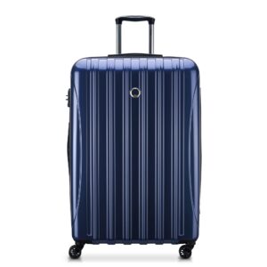 delsey paris helium aero hardside expandable luggage with spinner wheels, blue cobalt, checked-large 29 inch