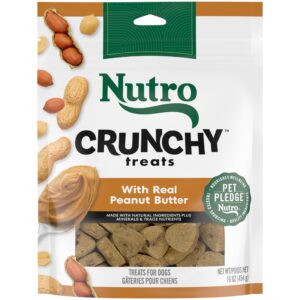 nutro crunchy dog treats with real peanut butter, 16 oz. bag