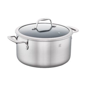 zwilling spirit ceramic nonstick dutch oven, 6-qt, stainless steel