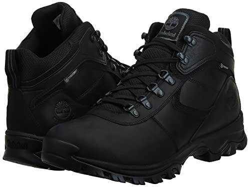 Timberland Men's Anti-Fatigue Hiking Waterproof Leather Mt. Maddsen Boot, Black, 11.5