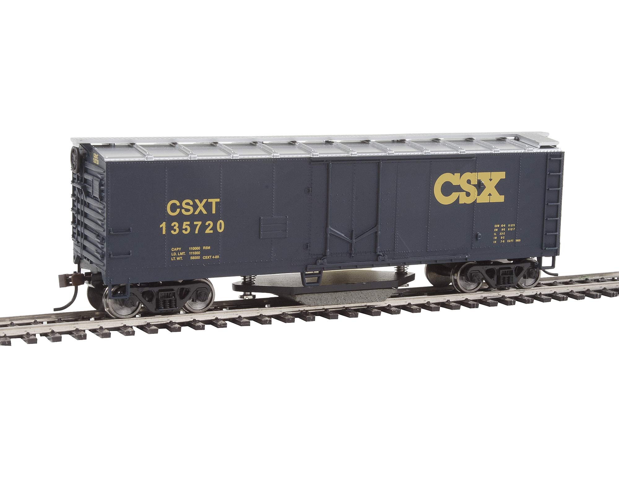 Walthers Trainline 40-Foot Plug-Door Track Cleaning Boxcar CSX 135720, HO Scale