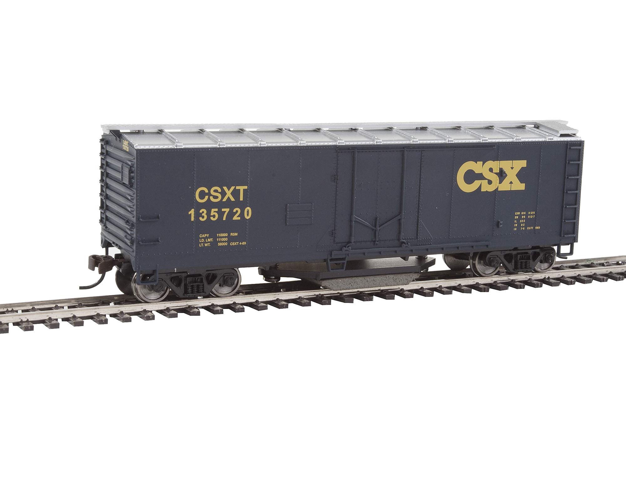 Walthers Trainline 40-Foot Plug-Door Track Cleaning Boxcar CSX 135720, HO Scale