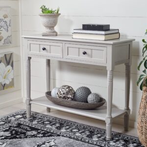 safavieh american homes collection samantha vintage grey 2-drawer console table