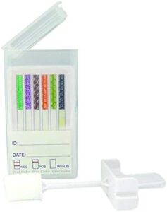 5 pack of statswab 4-panel saliva oral fluid drug screen - most hygienic drug test available - instant results - test for 4 drugs