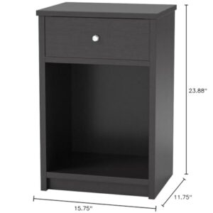 Winsome Squamish 23.82-inch x 15 3/4-inch x 12 1/2-inch Composite Wood Accent Table With 1 Drawer, Black (20914)