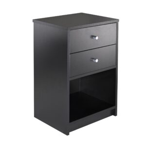 winsome trading accent table, black, each (20936wti)