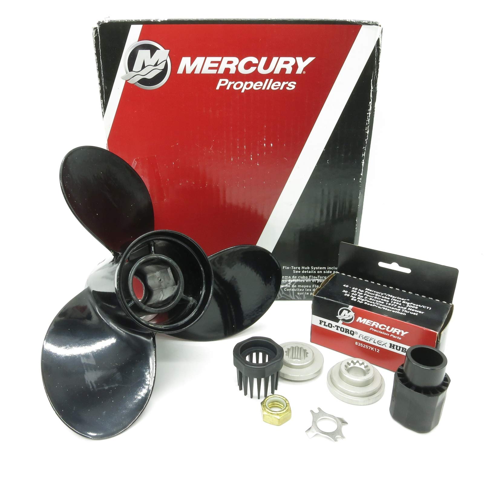 Mercury Marine Black Max 10-5/8 x 12 Pitch 3-Blade Aluminum Propeller Prop