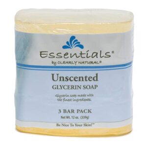 clearly natural glycerine bar soap, unscented, 3 count, 4 oz each (876872362)