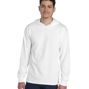 Fruit of the Loom - HD Cotton Jersey Hooded T-Shirt - 4930LSH - XL - White