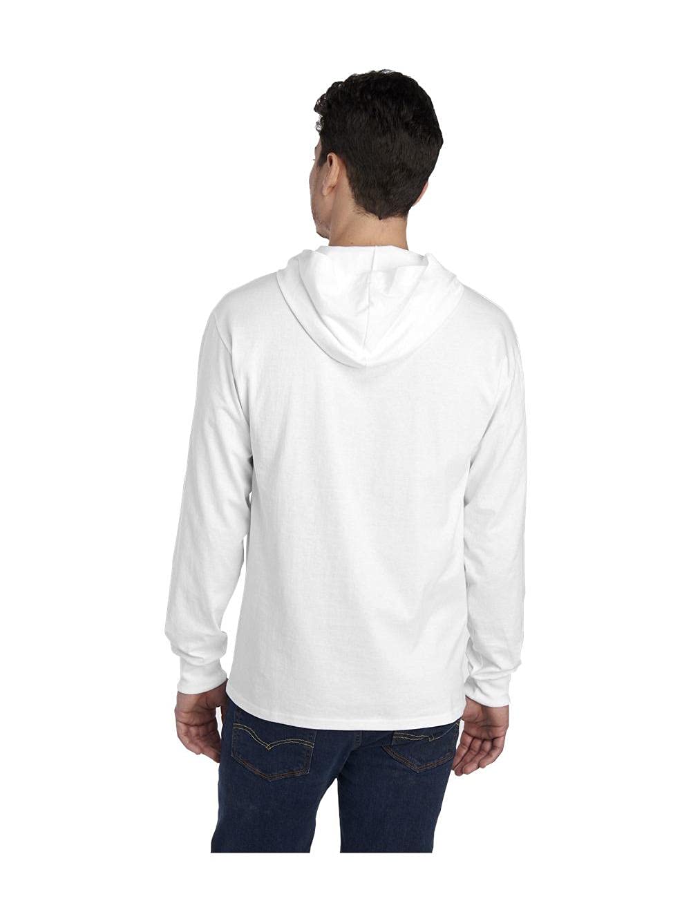 Fruit of the Loom - HD Cotton Jersey Hooded T-Shirt - 4930LSH - XL - White