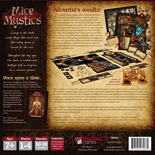 Mice & Mystics Board Game | Cooperative Adventure | Strategy | Fun Family Game for Adults and Kids | Ages 7+ | 2-4 Players | Average Playtime 90 Minutes | Made by Plaid Hat Games