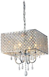 whse of tiffany rl5623 royal crystal chandelier, 17" l x 17" w x 9" h