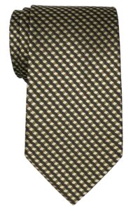 retreez wavy zig zag stripe pattern woven men's tie - brown