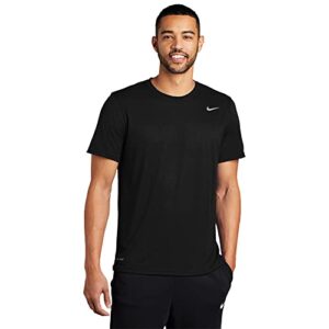 nike men's legend short sleeve tee, black, l