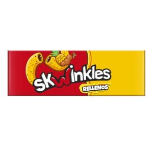 Lucas Skwinkles Pineapple - Tamarind Filled Flavored Sweet & Sour Candy Strips, 0.92oz - 12 Pieces for Treats, Fruit, Parties, Piñatas