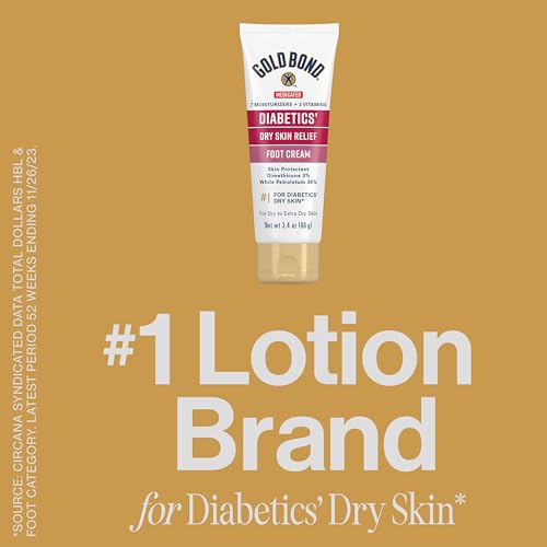 Gold Bond Ultimate Diabetics' Dry Skin Relief Foot Cream 3.4 oz., Soothes Skin Discomfort