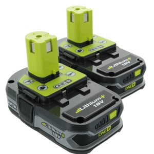 Ryobi P107 One+ 18 Volt Compact Lithium Ion 1.5 Ah Battery Multi Pack (2 Batteries)