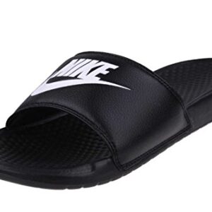 Nike Men's Benassi Just Do It Athletic Sandal, Black/White Noir/Blanc, 9.0 Regular US