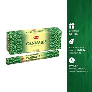 Hem Cannabis Incense Sticks - Pack of 6-120 Count - 301g