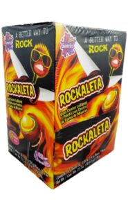 sonrics rockaleta lollipop chili layered with gum center -,1.9 pounds 30 ct. case