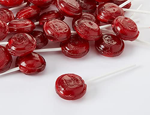 Joseph Dobson & Sons Cherry Lollies, Unwrapped, 1990 g, Pack of 90