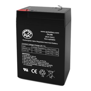 ajc battery compatible with panasonic lc-r065p 6v 4.5ah sealed lead acid battery