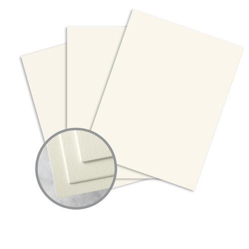 CRANE'S Crest Pearl White Paper - 8 1/2 x 11 in 134 lb Cover DT Kid 100% Cotton 125 per Package