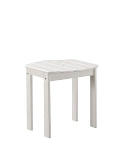 linon adirondack, white end table, 18.5"d x 18.11"w x 18.11"h