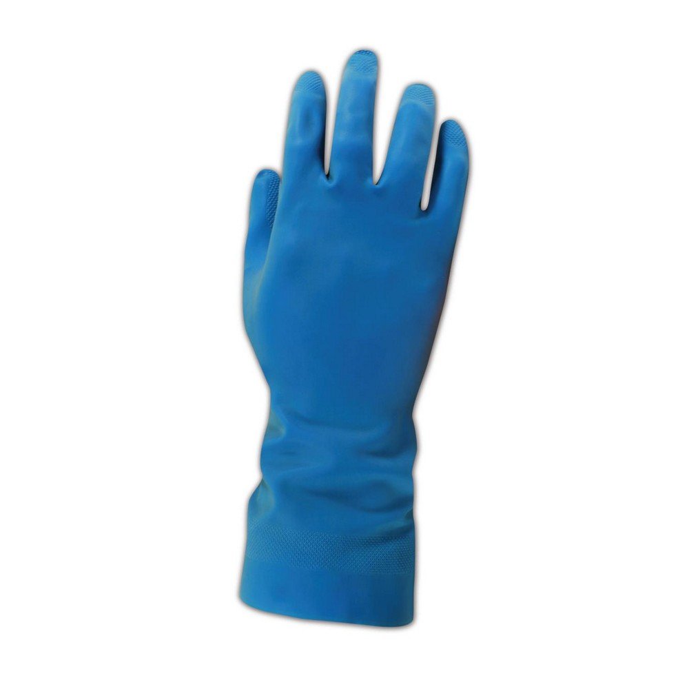 MAPA Professional Classics L-200 Natural Latex Glove, Work, 0.018' Thickness, 12' Length, Size 10, Blue (Bag of 12 Pairs)