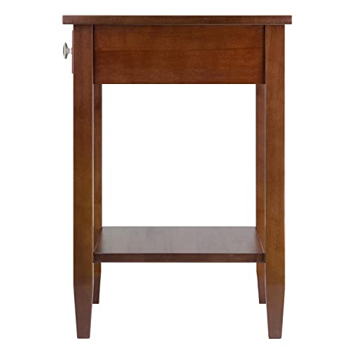 Winsome Richmond 25.98 x 17.95 x 18.68-Inch Wood End Table Tapered Leg, Antique Walnut (94118)