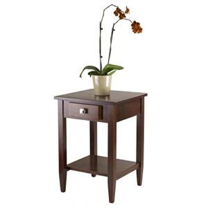 Winsome Richmond 25.98 x 17.95 x 18.68-Inch Wood End Table Tapered Leg, Antique Walnut (94118)