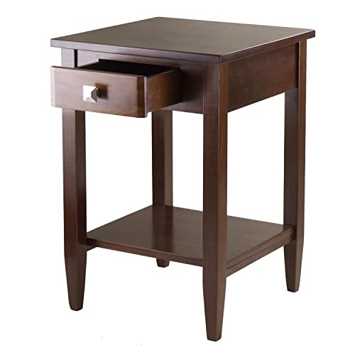 Winsome Richmond 25.98 x 17.95 x 18.68-Inch Wood End Table Tapered Leg, Antique Walnut (94118)