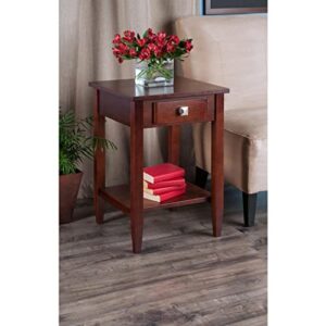 Winsome Richmond 25.98 x 17.95 x 18.68-Inch Wood End Table Tapered Leg, Antique Walnut (94118)