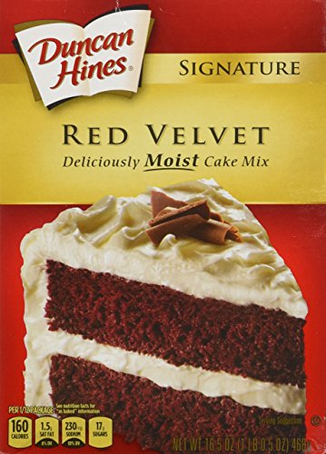 Duncan Hines Signature Red Velvet Deliciously Moist Cake Mix 1 Lb. 2.25 Oz. Box (3 Pack)