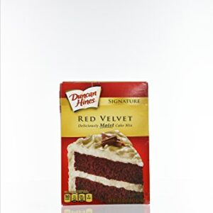 Duncan Hines Signature Red Velvet Deliciously Moist Cake Mix 1 Lb. 2.25 Oz. Box (3 Pack)