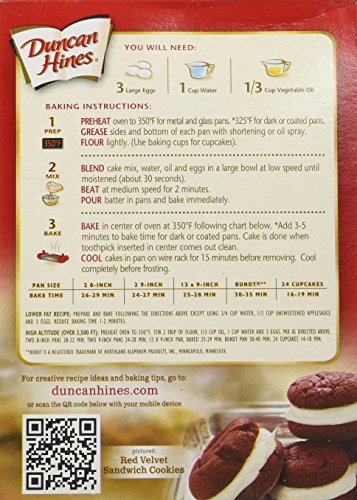 Duncan Hines Signature Red Velvet Deliciously Moist Cake Mix 1 Lb. 2.25 Oz. Box (3 Pack)