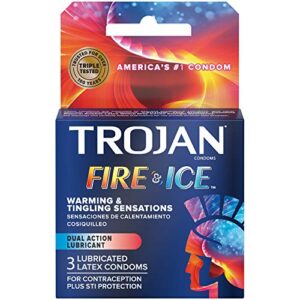 trojan fire & ice condoms 3 pack