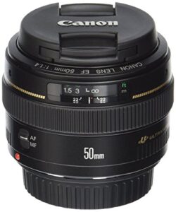 canon ef 50mm f/1.4 usm standard & medium telephoto lens for canon slr cameras - fixed (renewed)