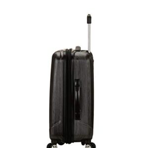 Rockland Melbourne Hardside Expandable Spinner Wheel Luggage, METALLIC, Carry-On 20"