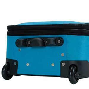 Rockland Journey Softside Upright Luggage Set,Expandable, Turquoise, 4-Piece (14/19/24/28)