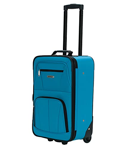 Rockland Journey Softside Upright Luggage Set,Expandable, Turquoise, 4-Piece (14/19/24/28)