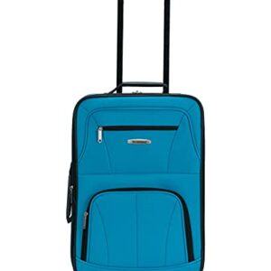 Rockland Journey Softside Upright Luggage Set,Expandable, Turquoise, 4-Piece (14/19/24/28)