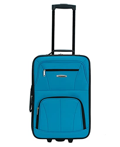 Rockland Journey Softside Upright Luggage Set,Expandable, Turquoise, 4-Piece (14/19/24/28)