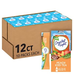 crystal light sugar-free peach iced tea on-the-go powdered drink mix 120 count