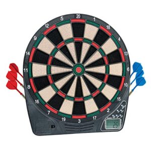 franklin sports electronic dart board sets - soft tip electric dartboard with digital scoreboard - (6) darts included, 15"