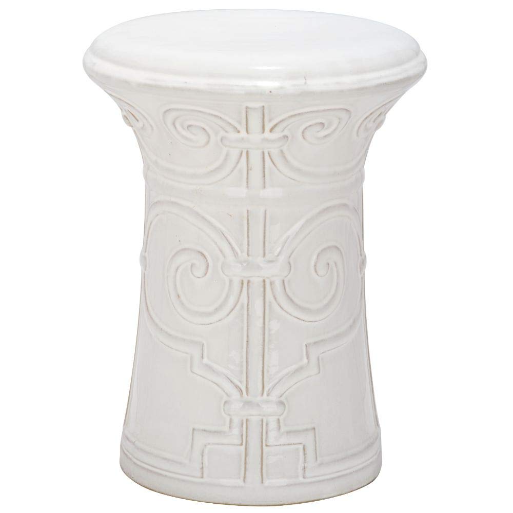 Safavieh Imperial Ceramic Decorative Garden Stool, White