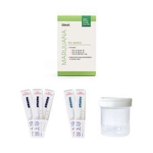 Utest (5-Test Strips + Cup) THC Home Tests for 50 ng/mL (3 Strips) and 15 ng/mL (2 Strips)