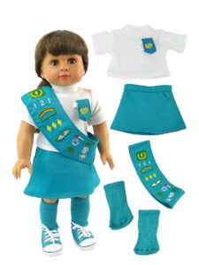 american fashion world girl uniform for 18-inch dolls| premium quality & trendy design | dolls clothes | outfit fashions for dolls for popular brands