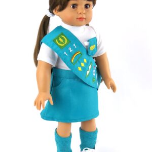 American Fashion World Girl Uniform for 18-inch Dolls| Premium Quality & Trendy Design | Dolls Clothes | Outfit Fashions for Dolls for Popular Brands