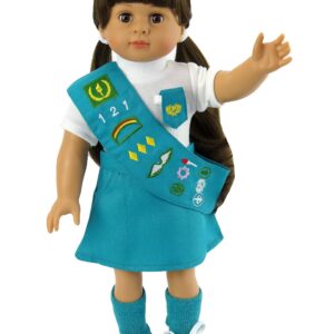 American Fashion World Girl Uniform for 18-inch Dolls| Premium Quality & Trendy Design | Dolls Clothes | Outfit Fashions for Dolls for Popular Brands